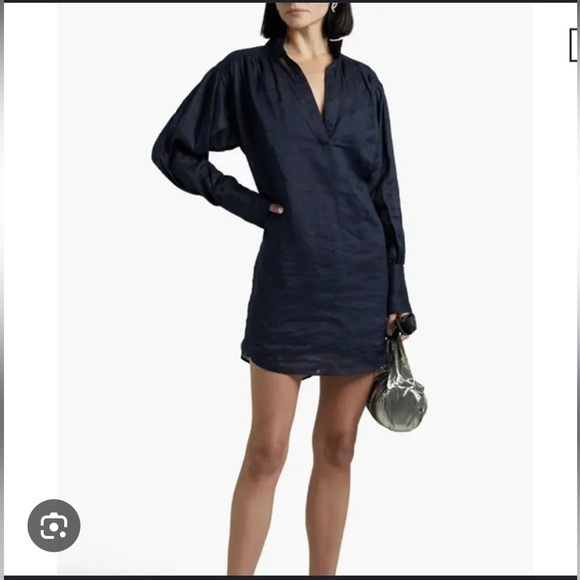 Frame Denim | Dresses | Frame Denim Midnight Blue Mini Dress | Poshmark
